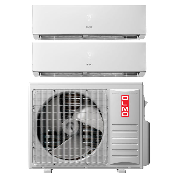 OLMO MULTIZONE 18000 BTU HEAT/COLD 2 HEAD 12000 BTU 17 SEER 220V ...